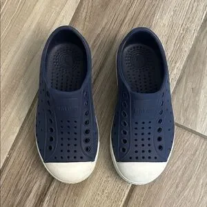 Native | Shoes | Native Navy Blue Slipon Sneakers With White Soles ...